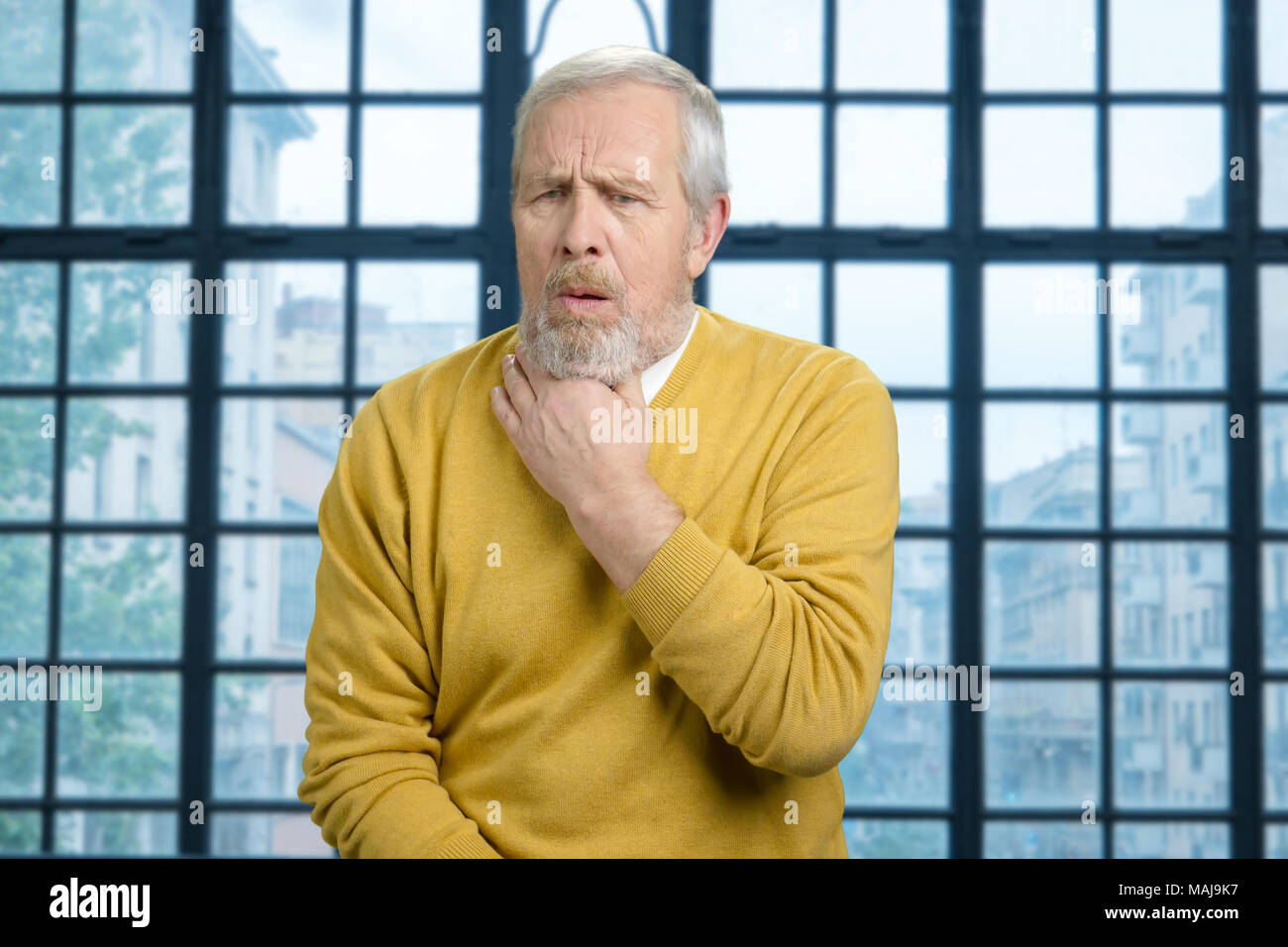 Old man coughing hi-res stock photography and images - Alamy