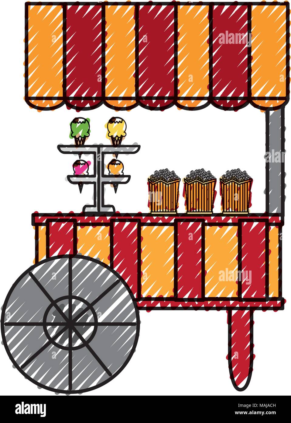 circus ice cream shop vector illustration design Stock Vector Image ...