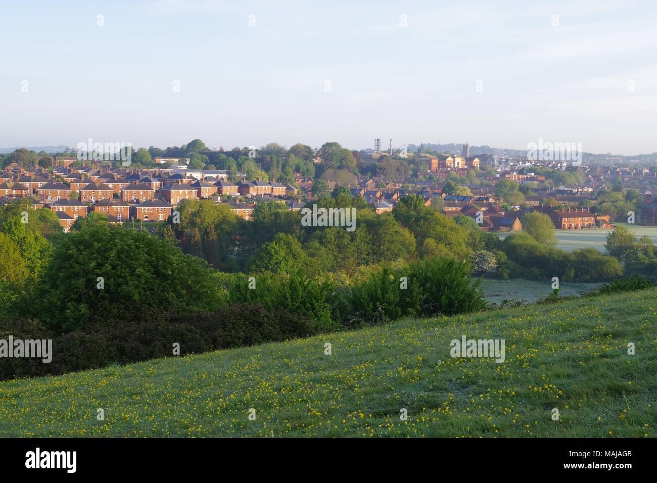Spring Morning Farm Landscape, Ludwell Valley Park, Exeter, Devon, UK ...