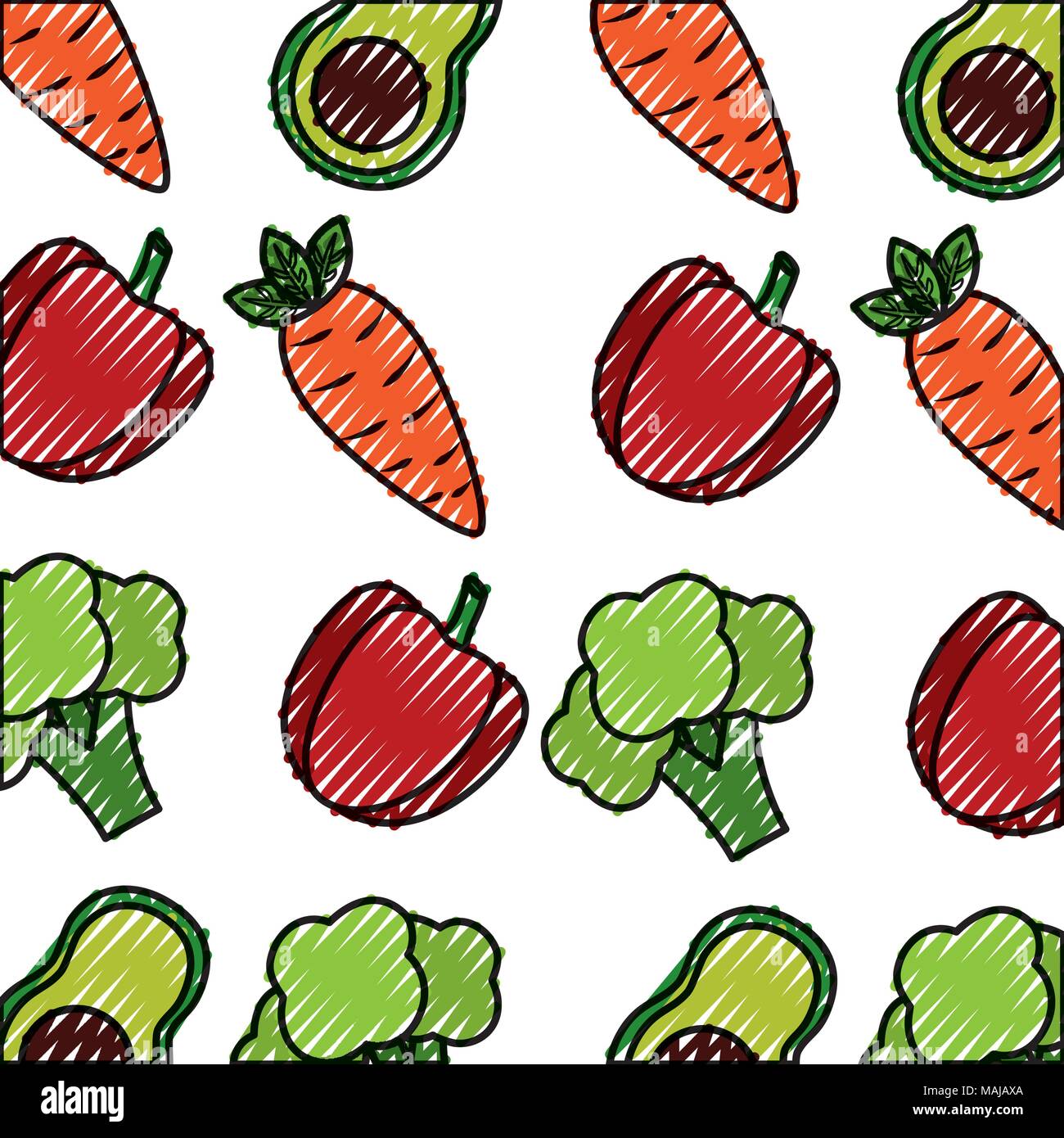 fresh vegetables pattern background vector illustration design Stock ...