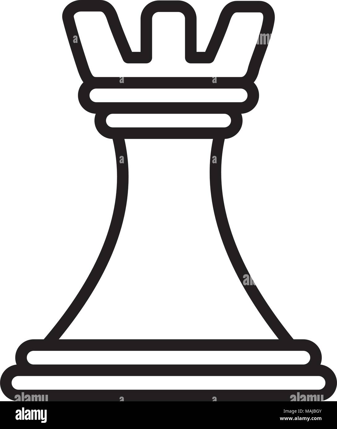 chess piece tower icon vector illustration design Stock Vector Image ...