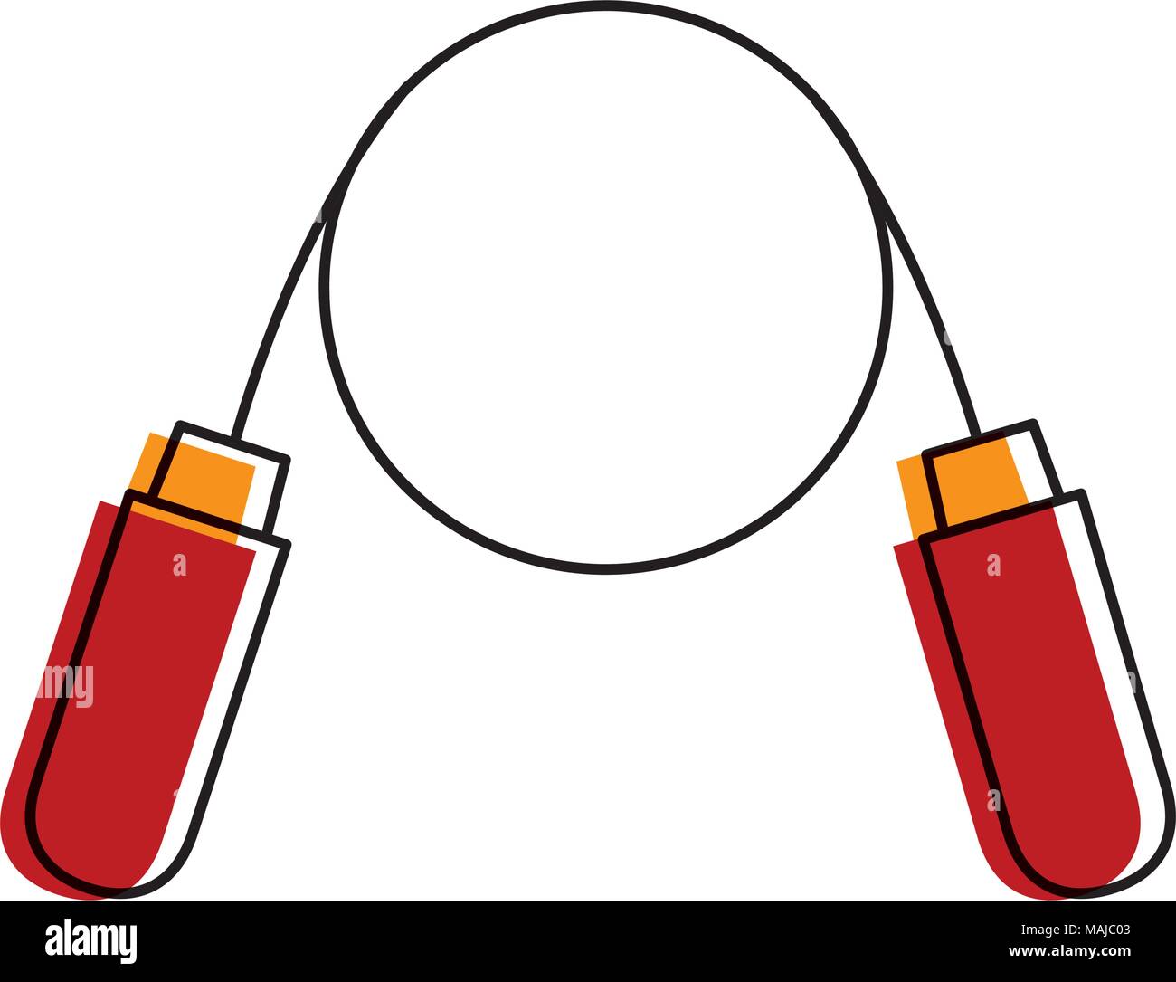 sport jump rope fitness gym image vector illustration thin line Stock ...