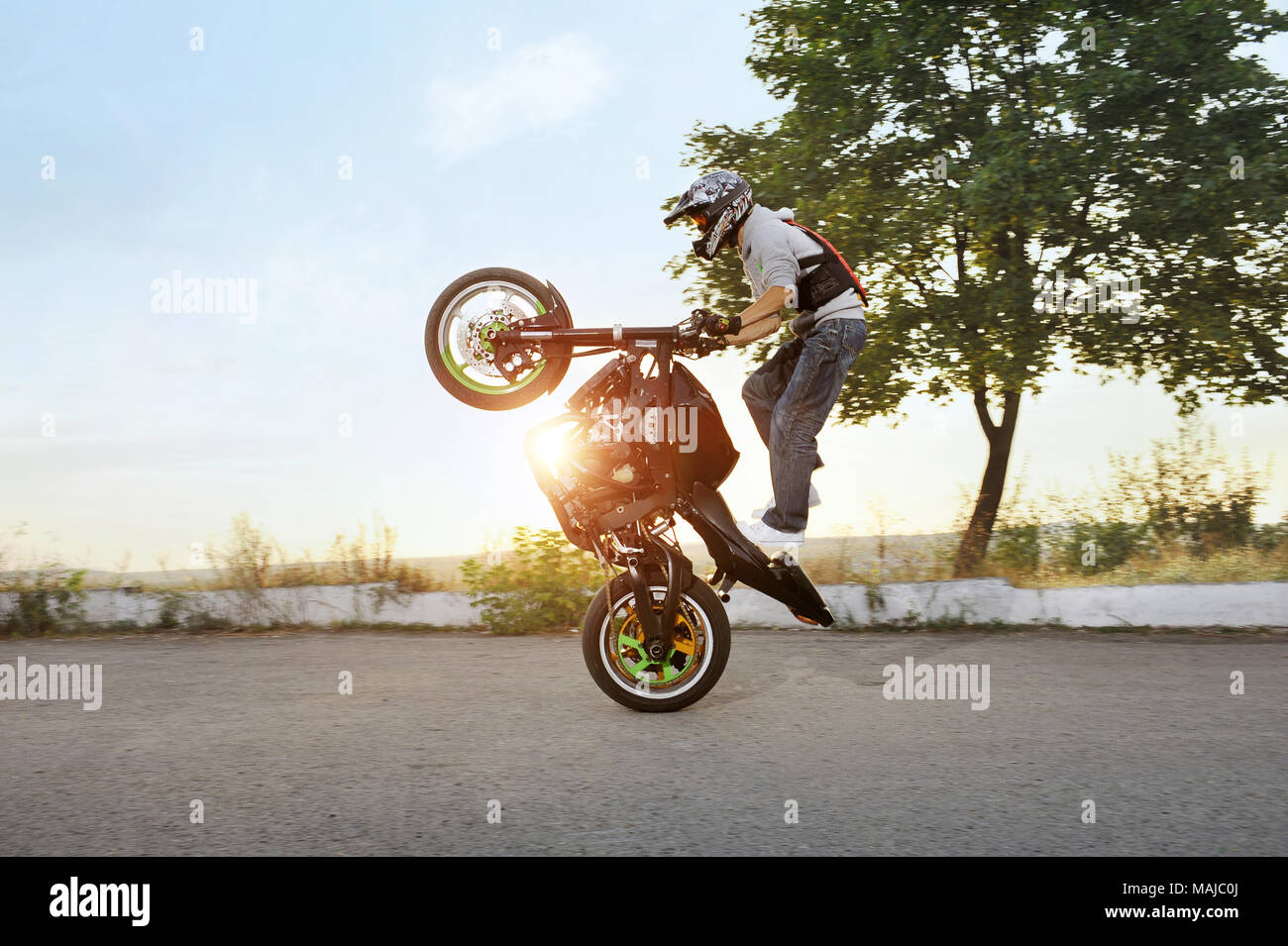 Man posing motorcycle hi-res stock photography and images - Alamy