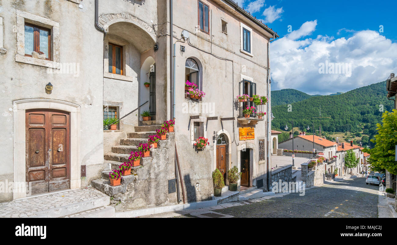 Scenic sight in Opi, rural village in Abruzzo National Park, province ...
