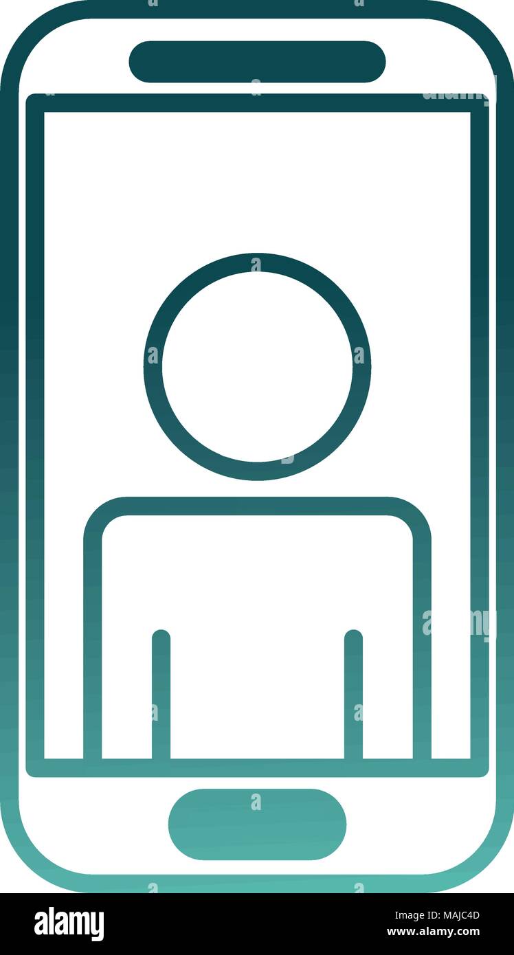 smartphone with avatar on screen vector illustration design Stock ...
