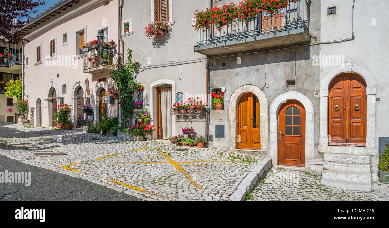 Scenic sight in Opi, rural village in Abruzzo National Park, province ...