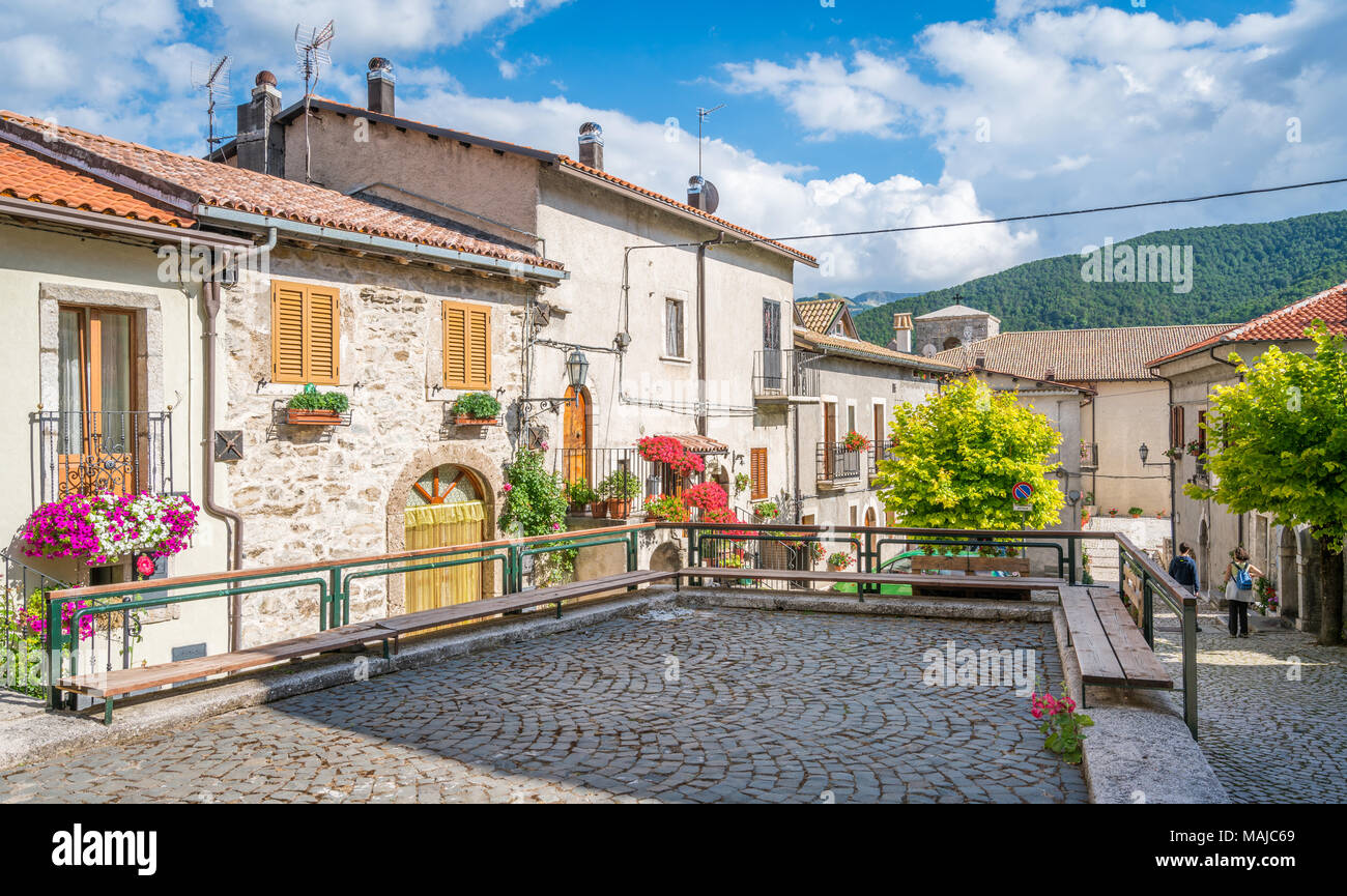 Scenic sight in Opi, rural village in Abruzzo National Park, province ...