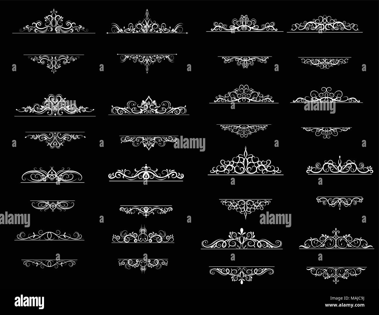 Vintage vector swirl frame set Stock Vector Image & Art - Alamy