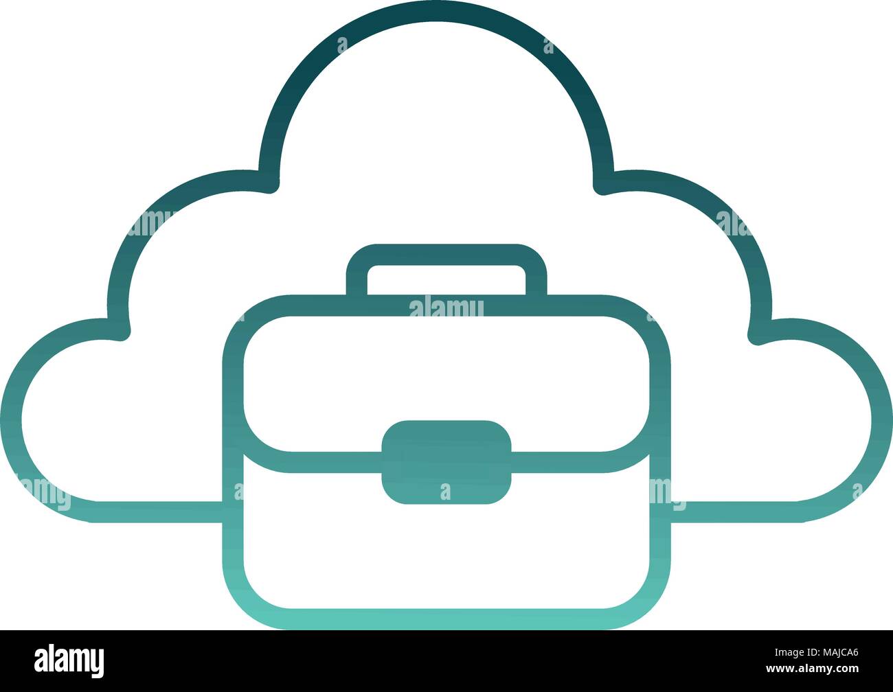cloud computing with portfolio vector illustration design Stock Vector ...
