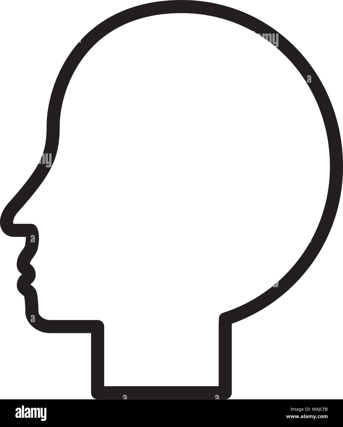 profile head isolated icon vector illustration outline design Stock ...
