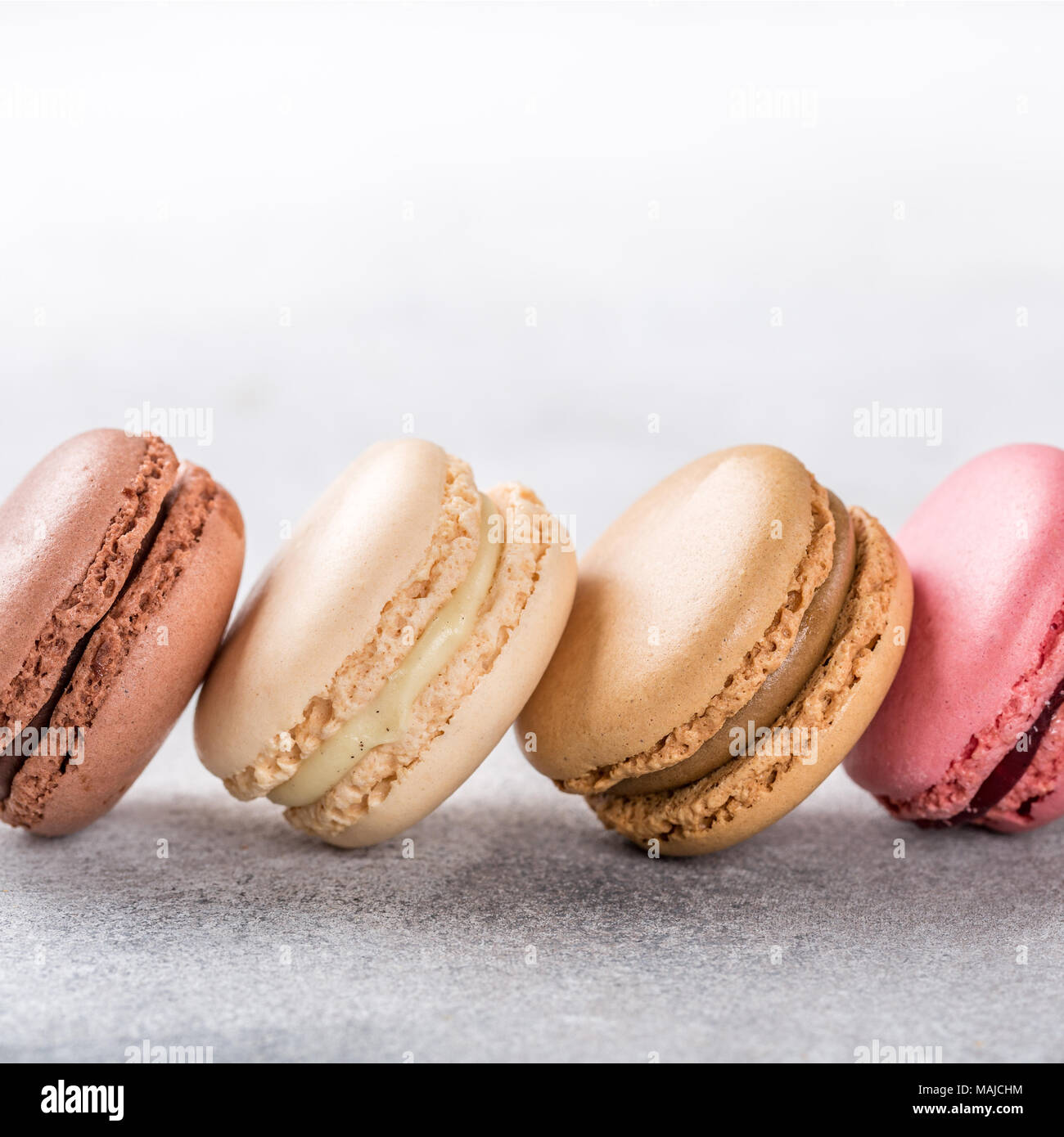 French assorted macarons Stock Photo - Alamy