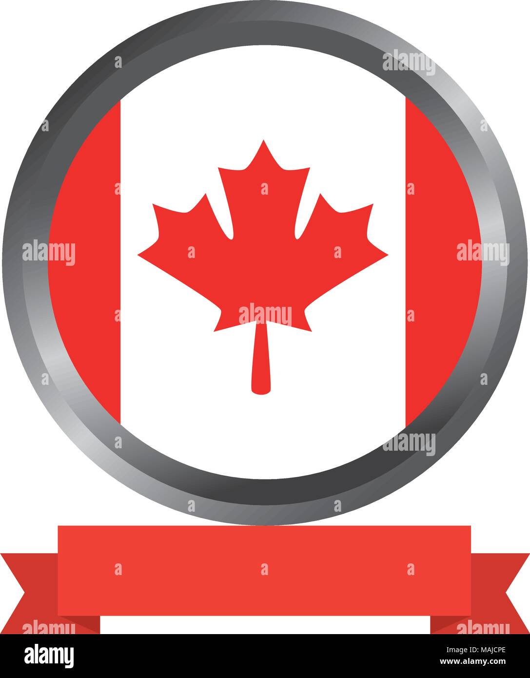 canadian flag in button vector illustration design Stock Vector Image ...