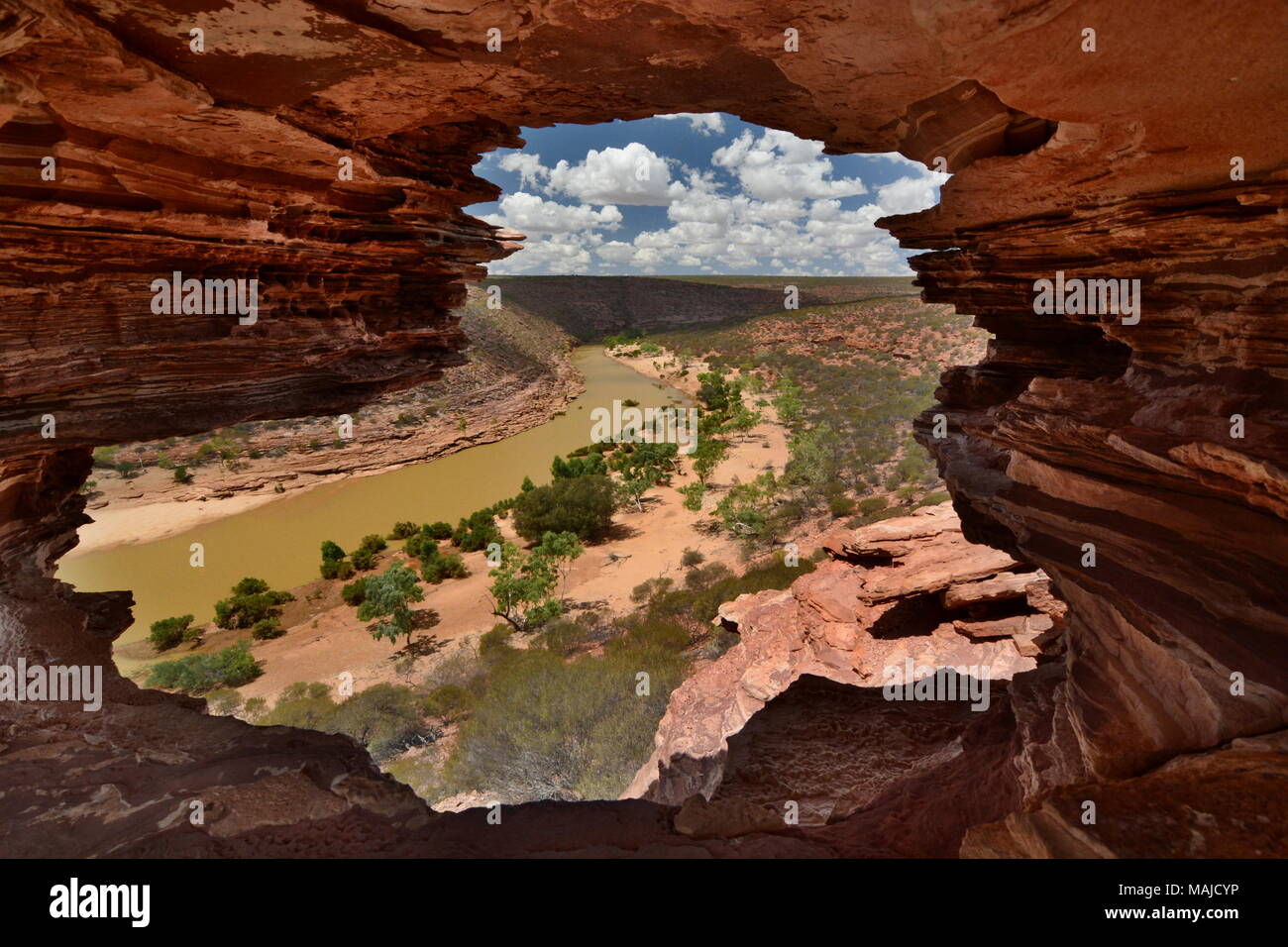 Nature's window. Kalbarri national park. Coral Coast. Western Australia ...