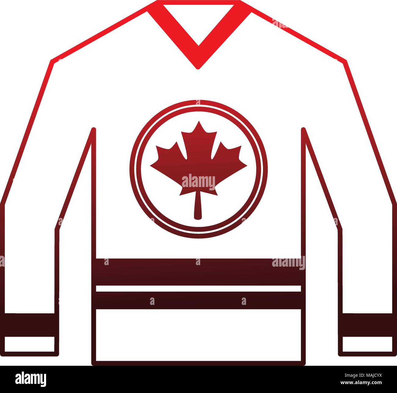 c jersey with flag canadian vector illustration design Stock Vector ...