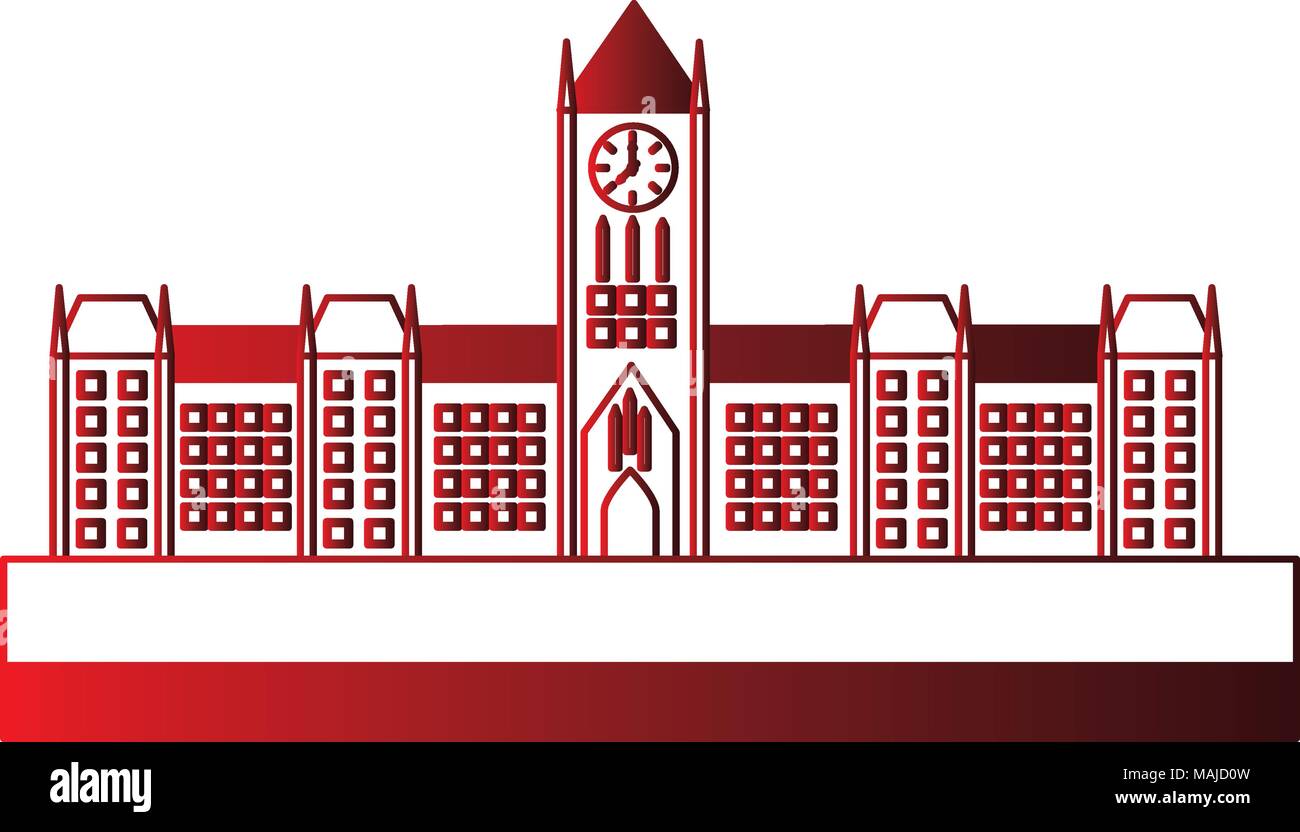 ottawa canada parliament building facade vector illustration design ...