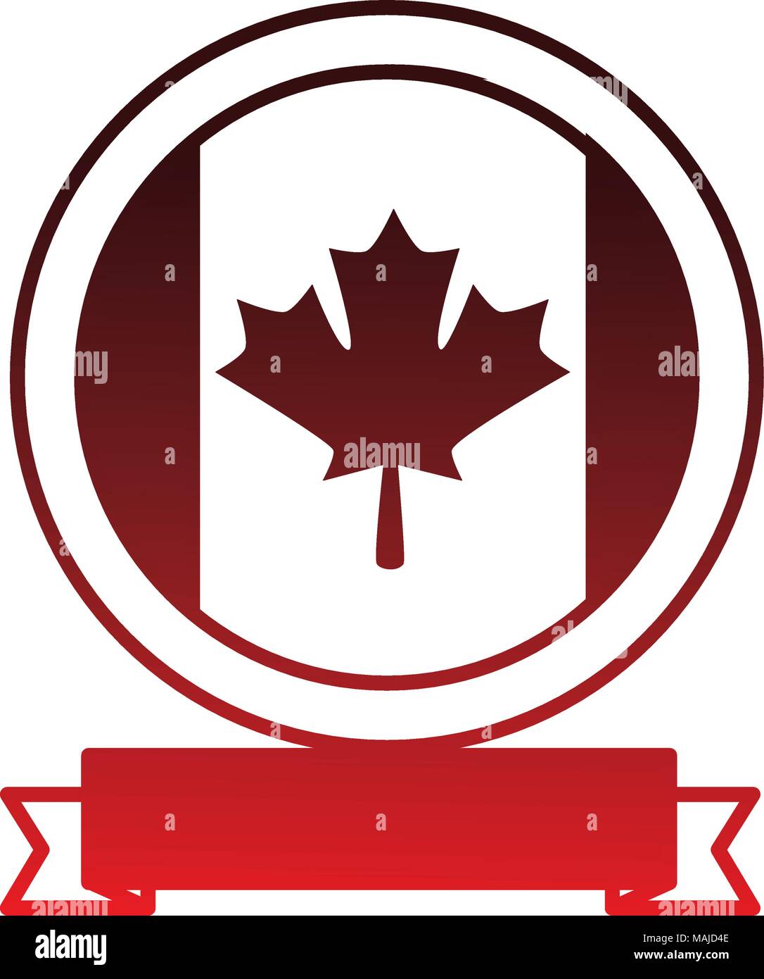 canadian flag in button vector illustration design Stock Vector Image ...