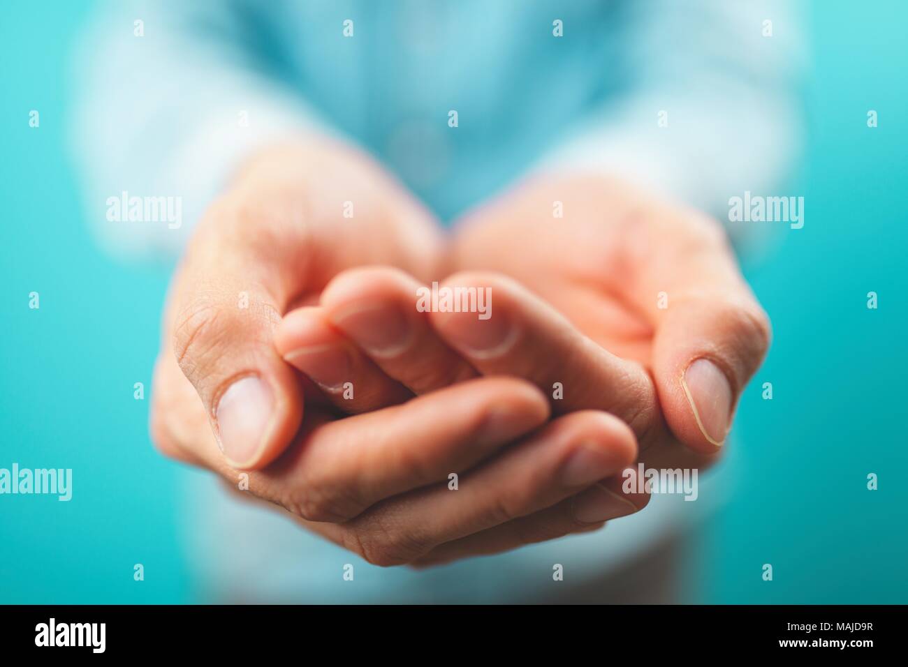 Hand palms showing hi-res stock photography and images - Alamy