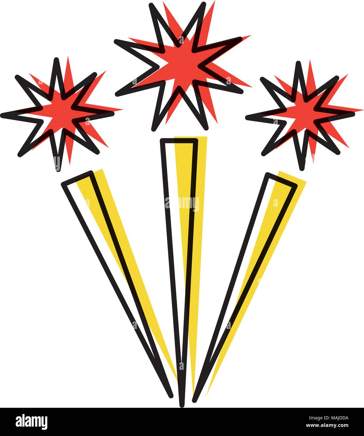 fireworks and stars splashing vector illustration design Stock Vector ...