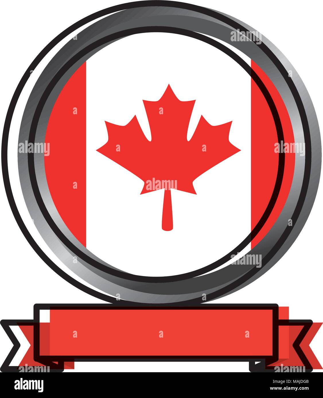 canadian flag in button vector illustration design Stock Vector Image ...
