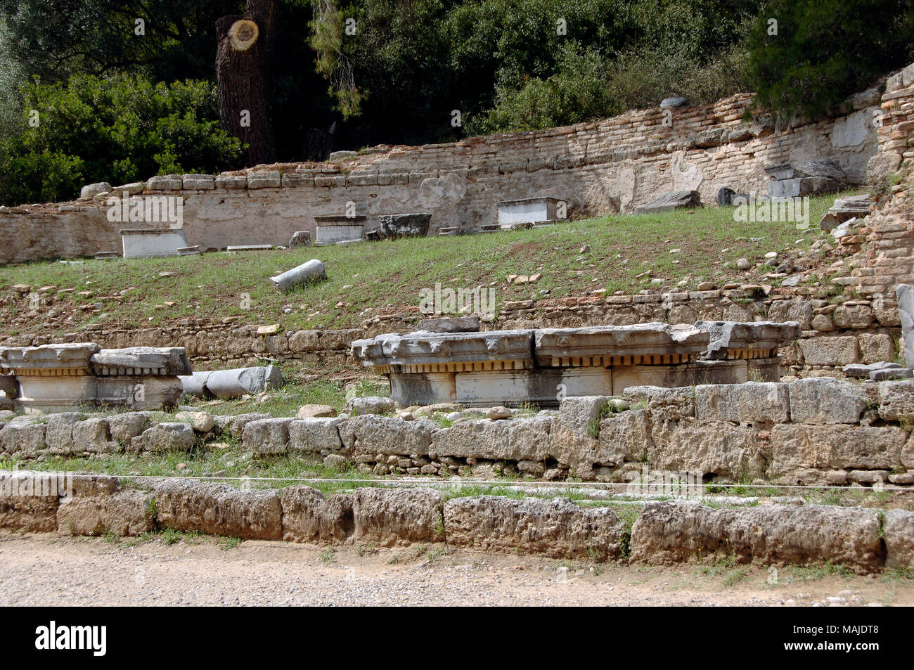 Greece. Olympia. Nymphaeum of Herodes Atticus.ca.160 AD. Roman period ...