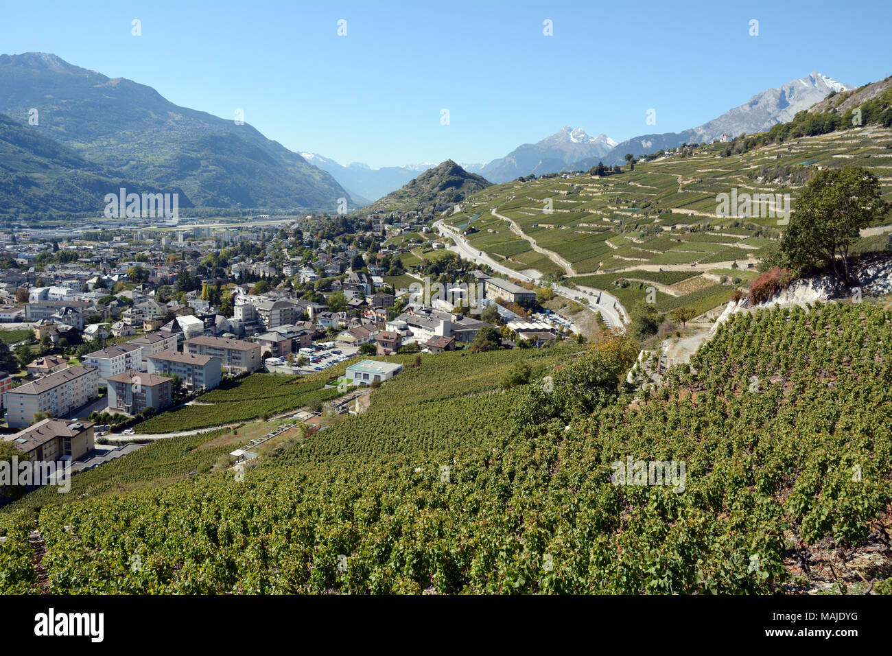 Sion valais landscape hi-res stock photography and images - Alamy