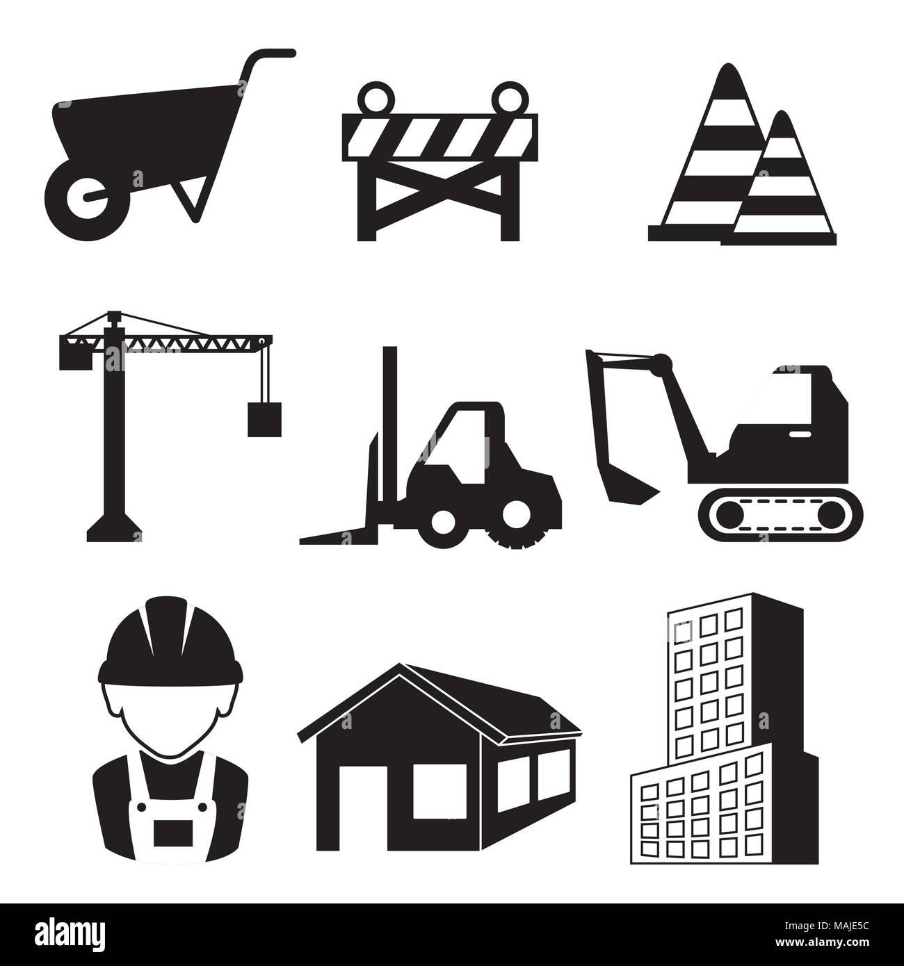 Under construction machinery and equipment design, vector illustration ...