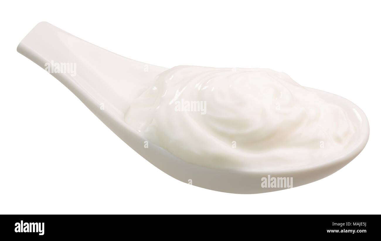 Spoonful of cream Cut Out Stock Images & Pictures - Alamy