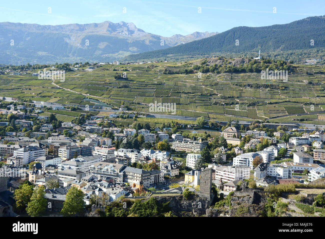 Sion valais landscape hi-res stock photography and images - Alamy