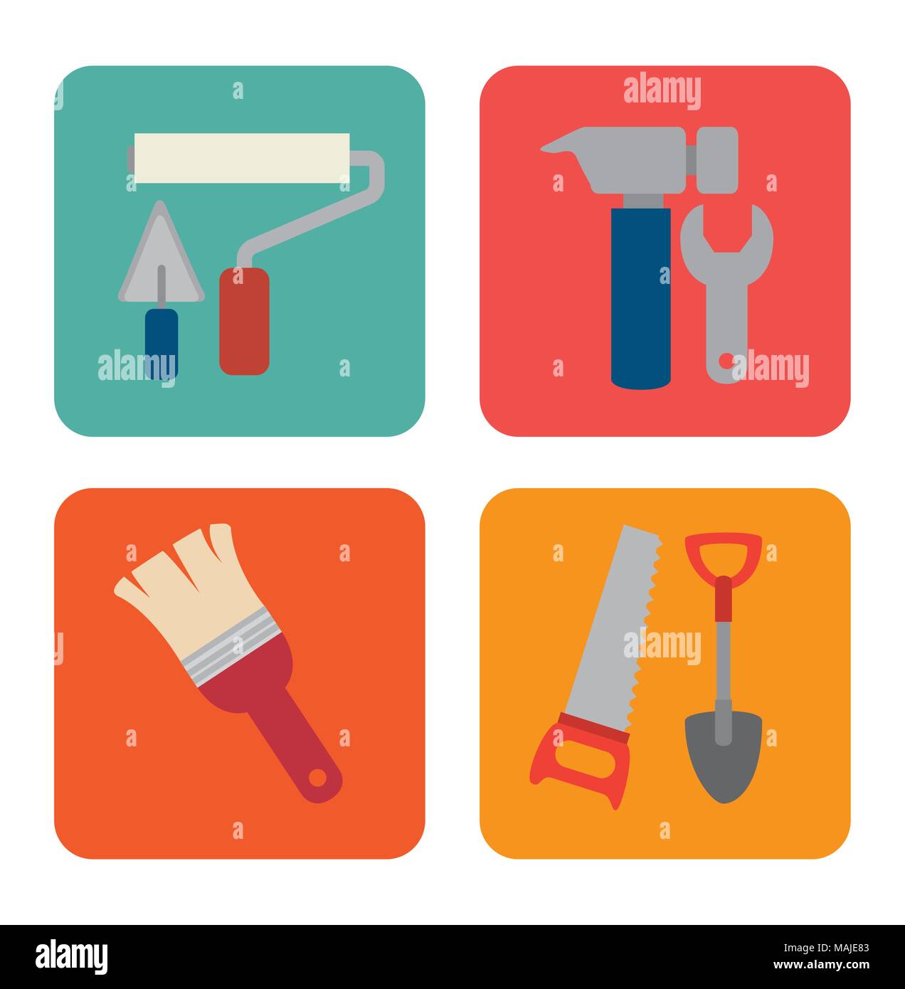 Under construction machinery and equipment design, vector illustration ...
