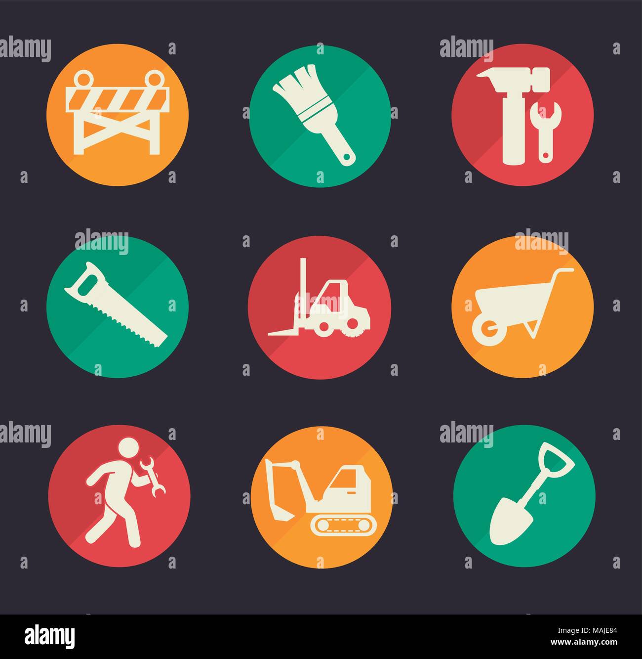 Under construction machinery and equipment design, vector illustration ...