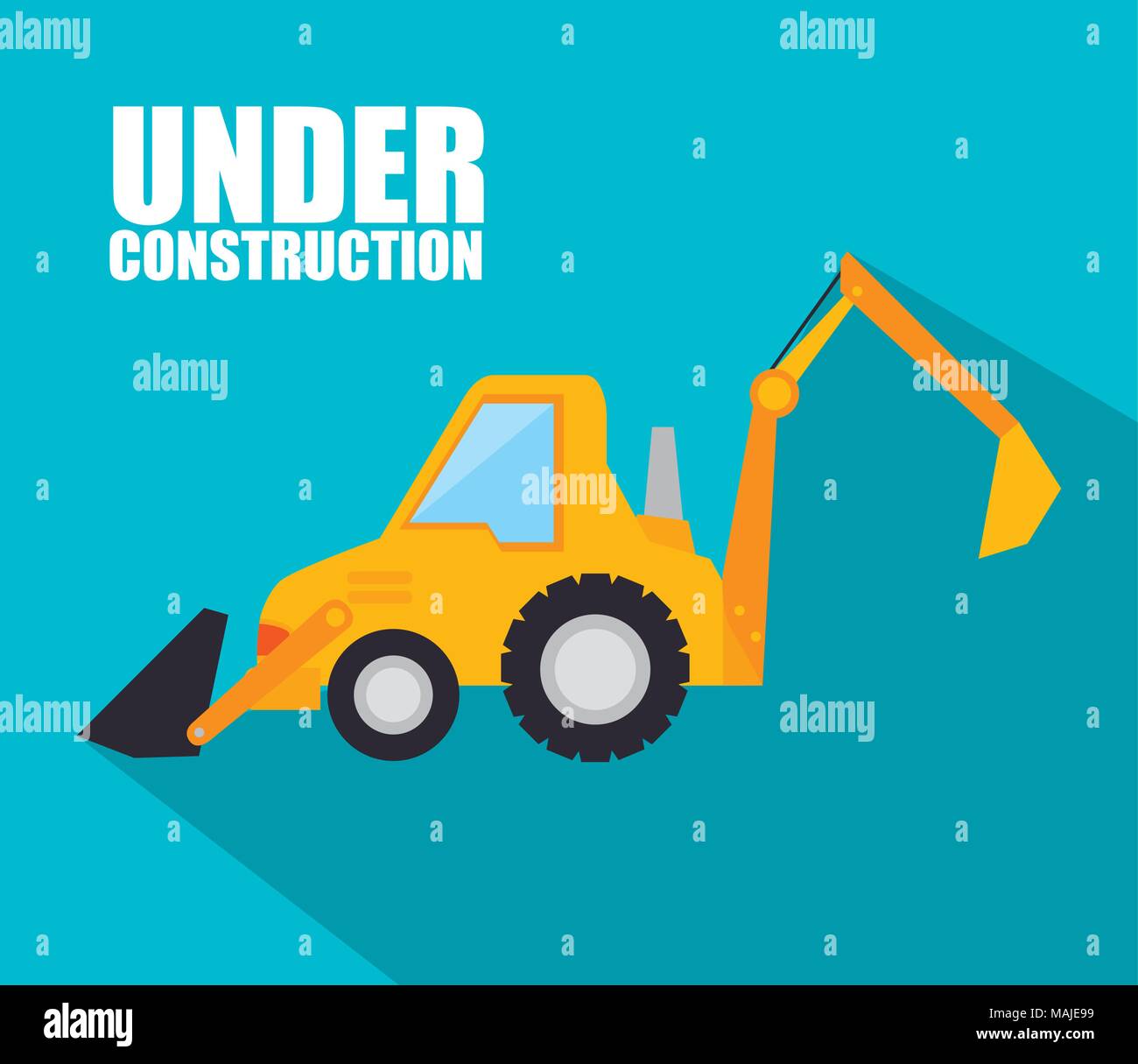 Under construction machinery and equipment design, vector illustration ...