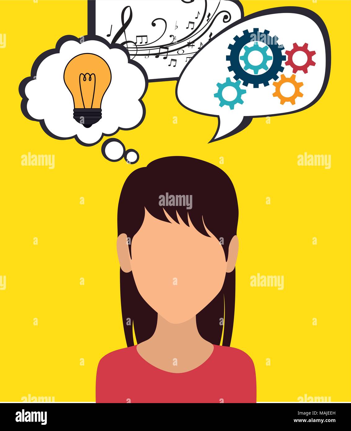 Big idea, creative and intelligence theme design, vector illustration ...