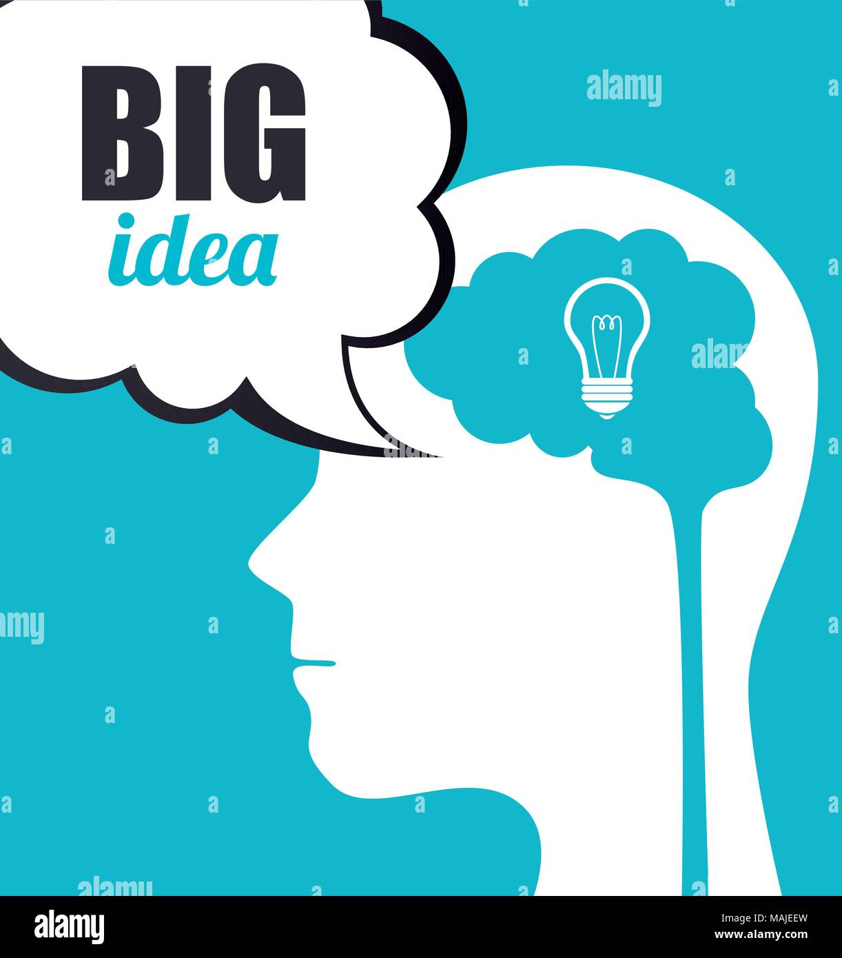 Big idea, creative and intelligence theme design, vector illustration ...