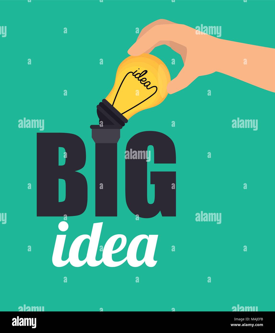 Big idea, creative and intelligence theme design, vector illustration ...