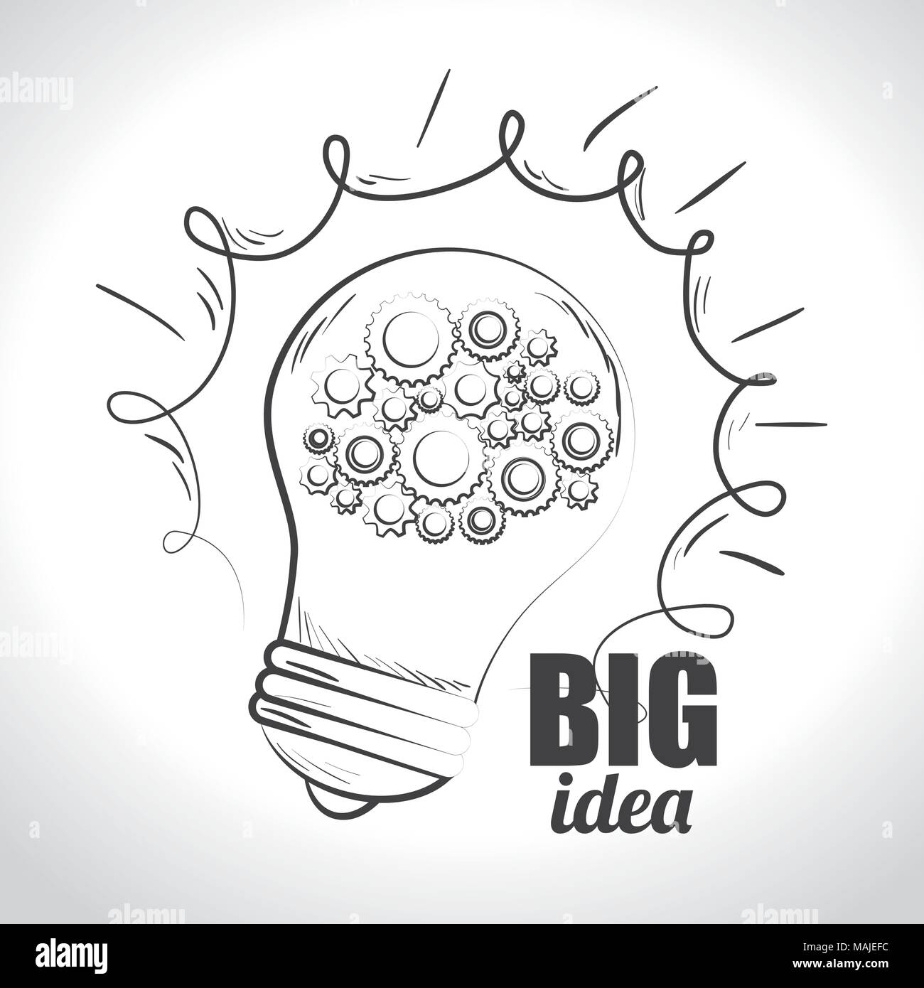 Big idea, creative and intelligence theme design, vector illustration ...