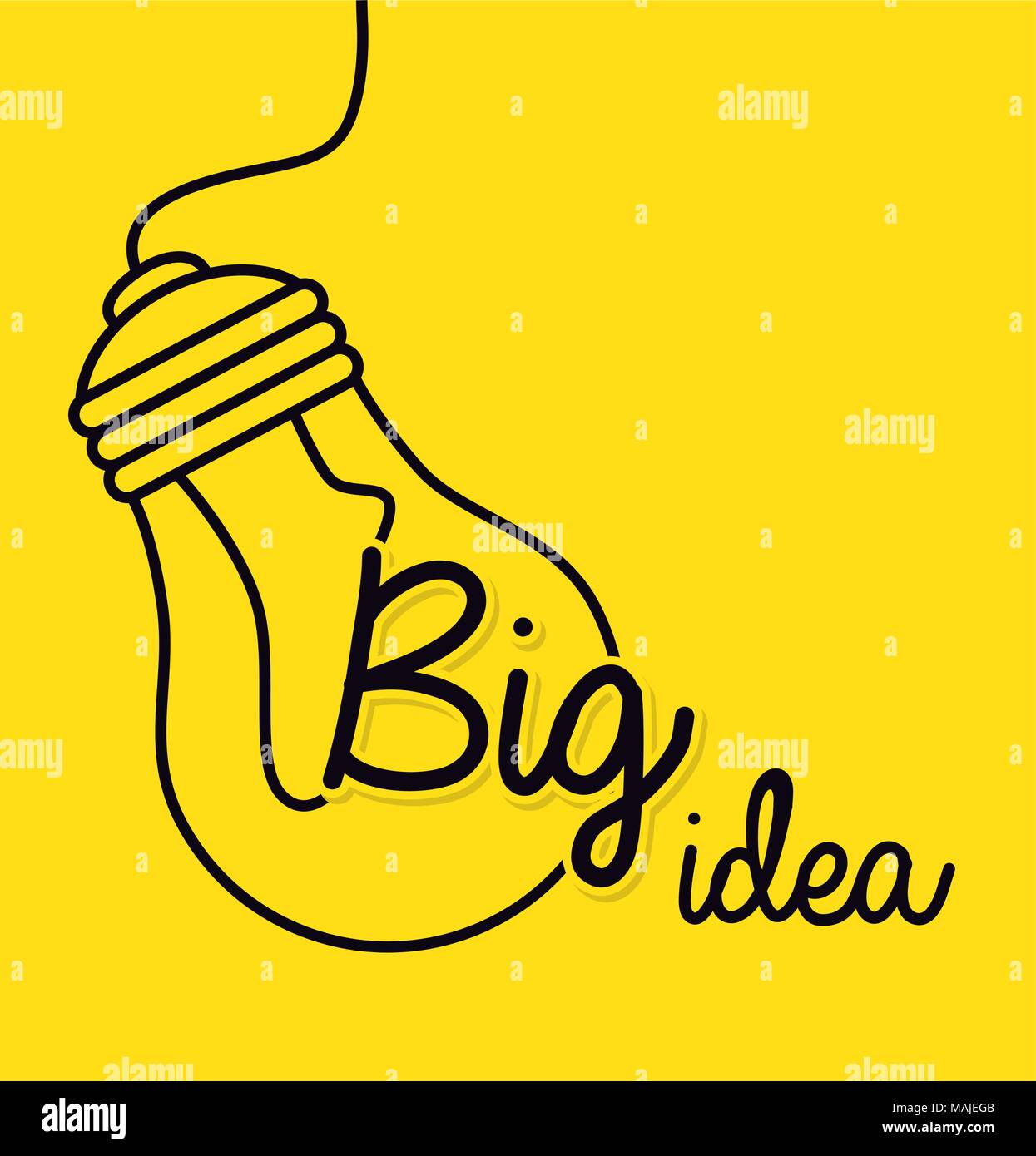 Big idea, creative and intelligence theme design, vector illustration ...