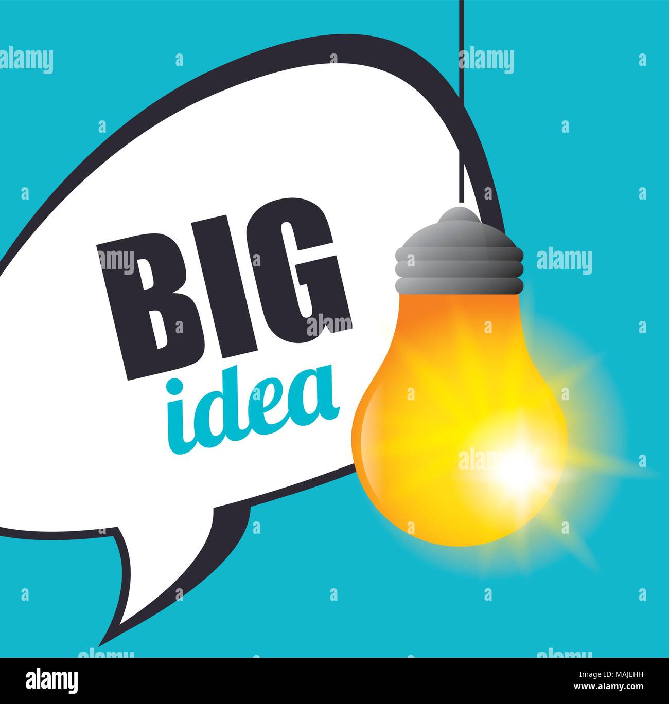 Big idea, creative and intelligence theme design, vector illustration ...