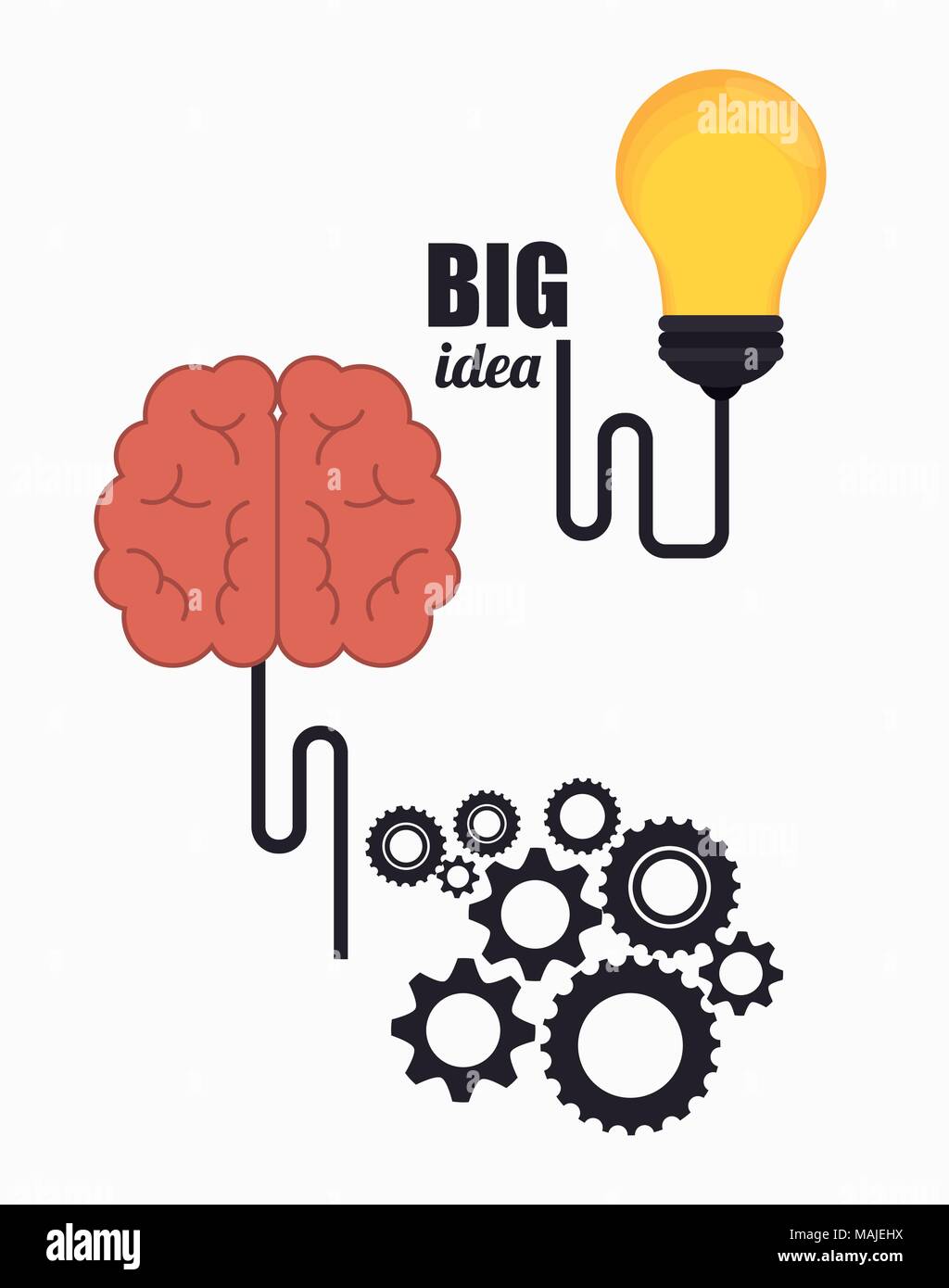 Big idea, creative and intelligence theme design, vector illustration ...