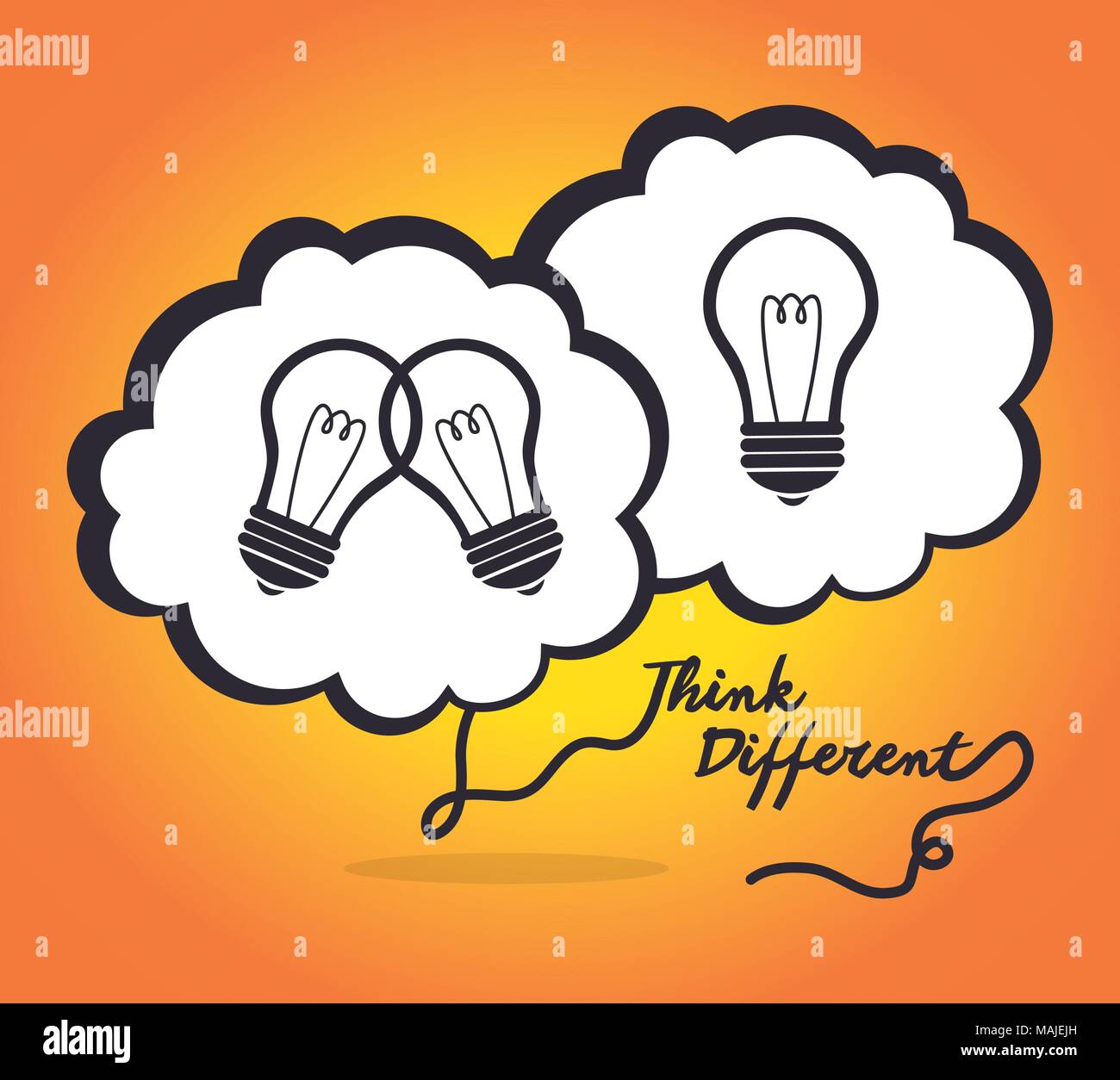 Big idea, creative and intelligence theme design, vector illustration ...