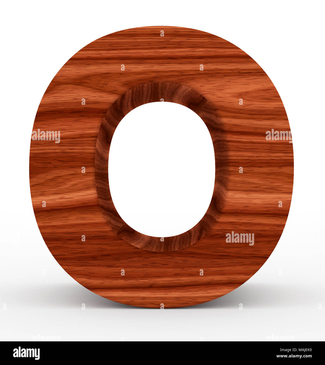 letter O 3d wooden isolated on white - 3d rendering Stock Photo - Alamy