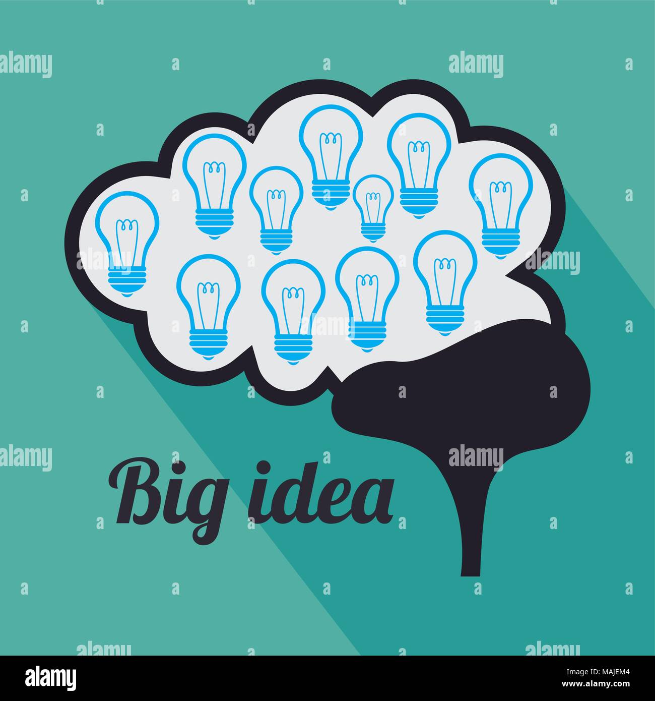 Big idea, creative and intelligence theme design, vector illustration ...