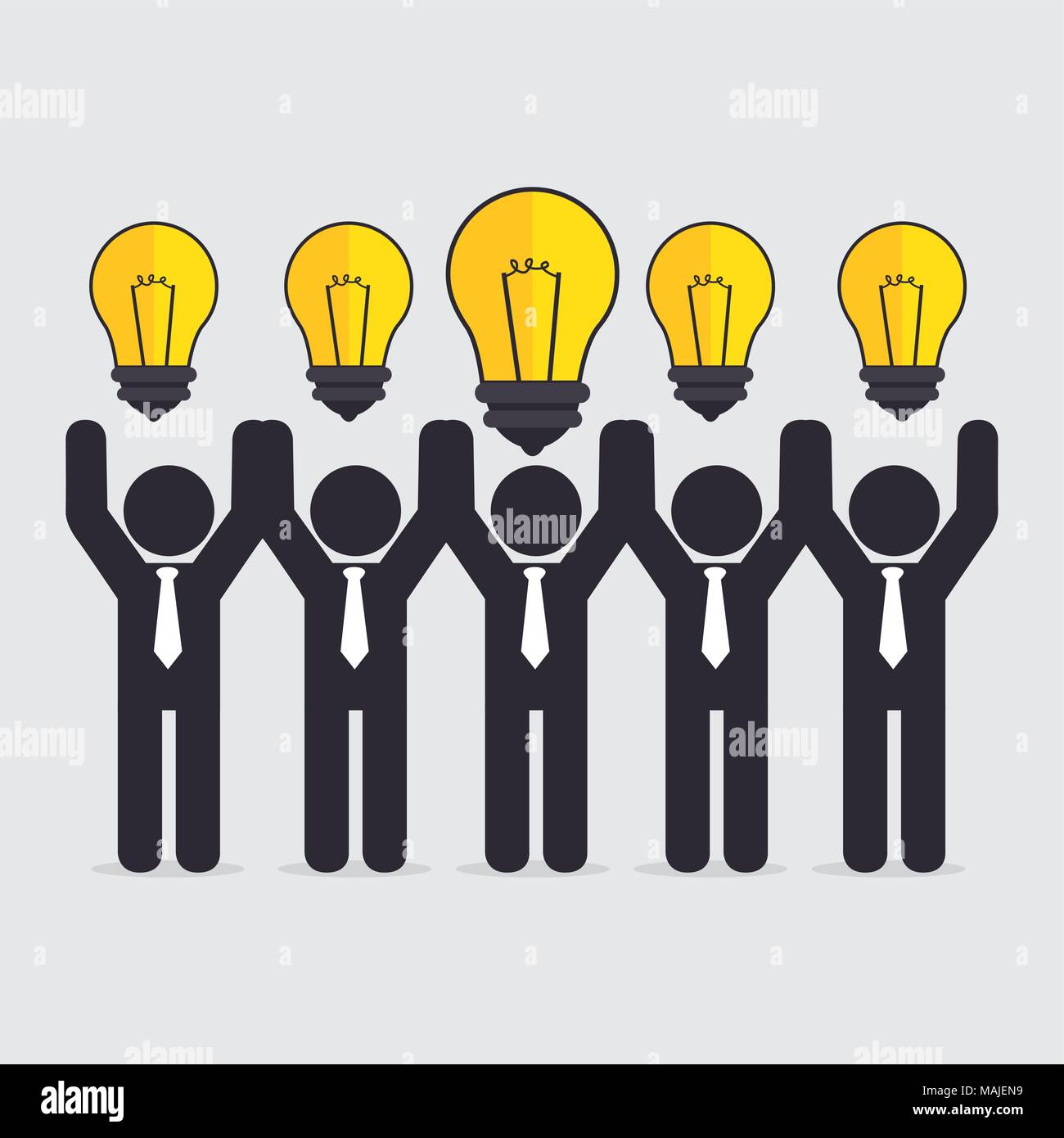 Big idea, creative and intelligence theme design, vector illustration ...