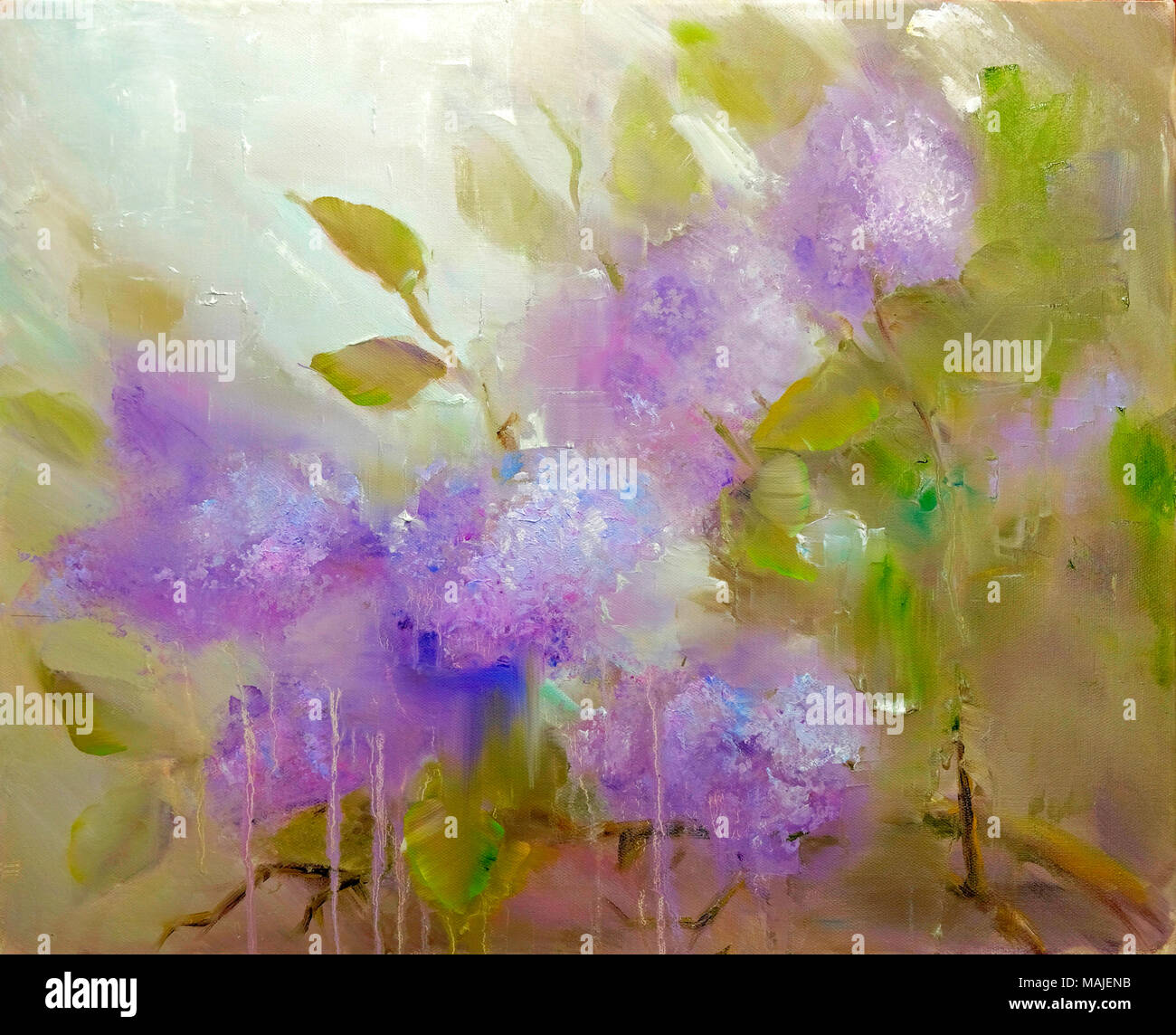 Lilac flowers background. Spring flowers Stock Photo - Alamy