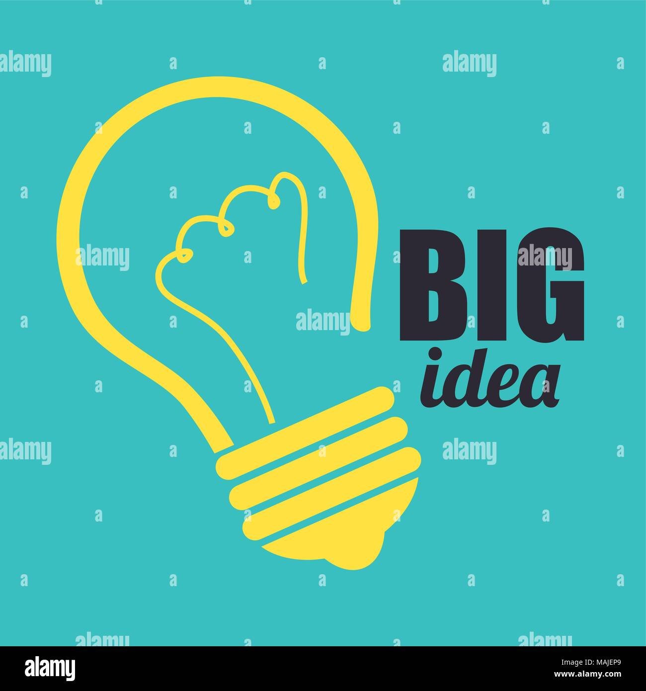 Big idea, creative and intelligence theme design, vector illustration ...