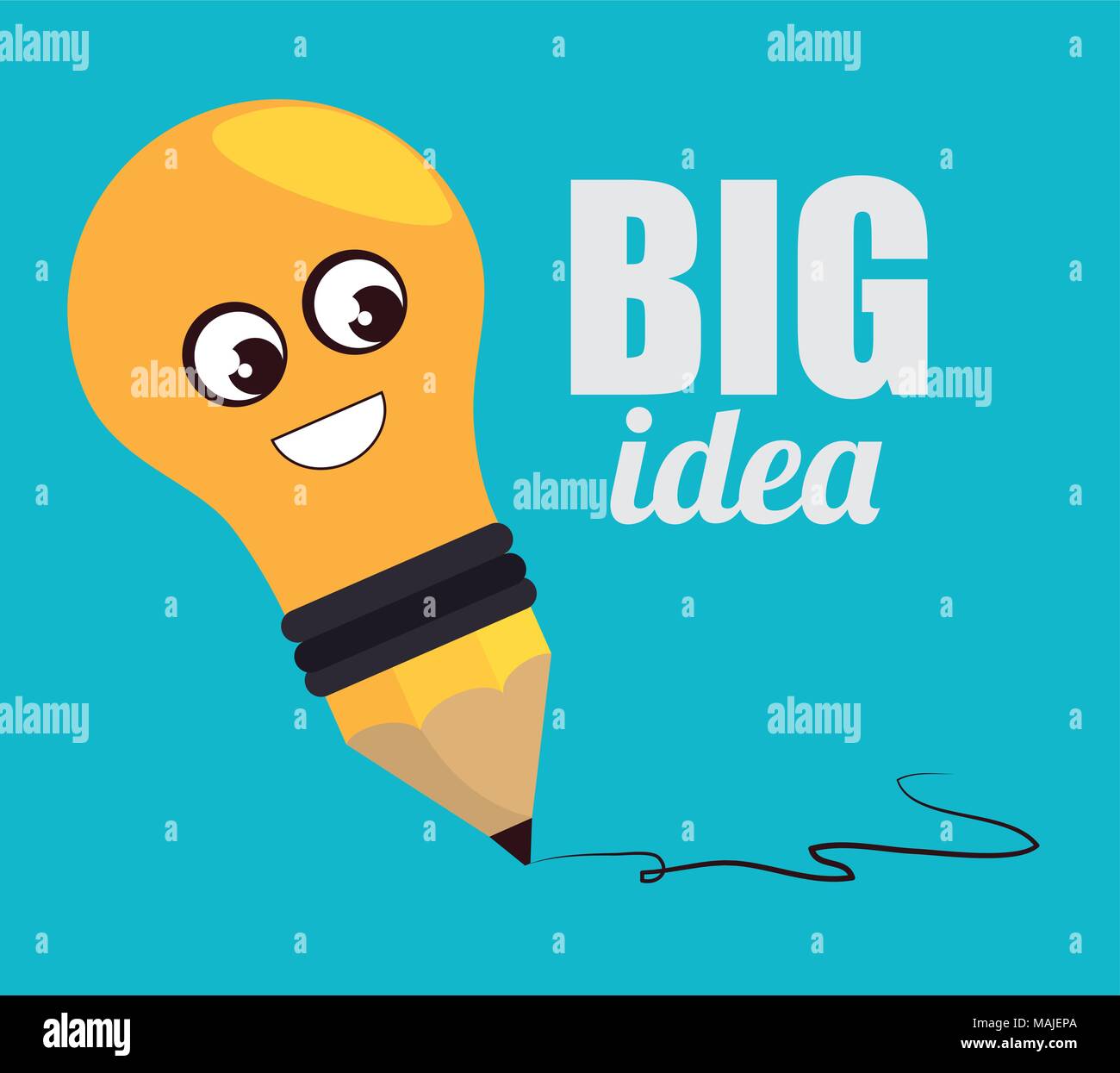 Big idea, creative and intelligence theme design, vector illustration ...