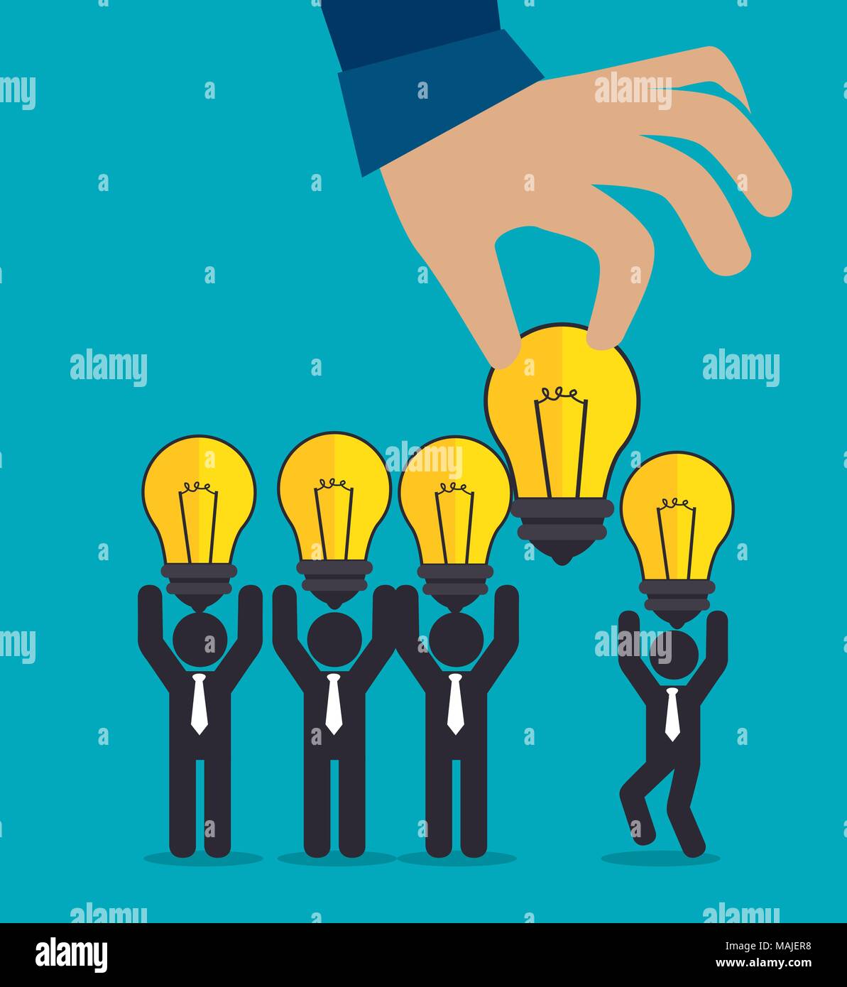 Big idea, creative and intelligence theme design, vector illustration ...