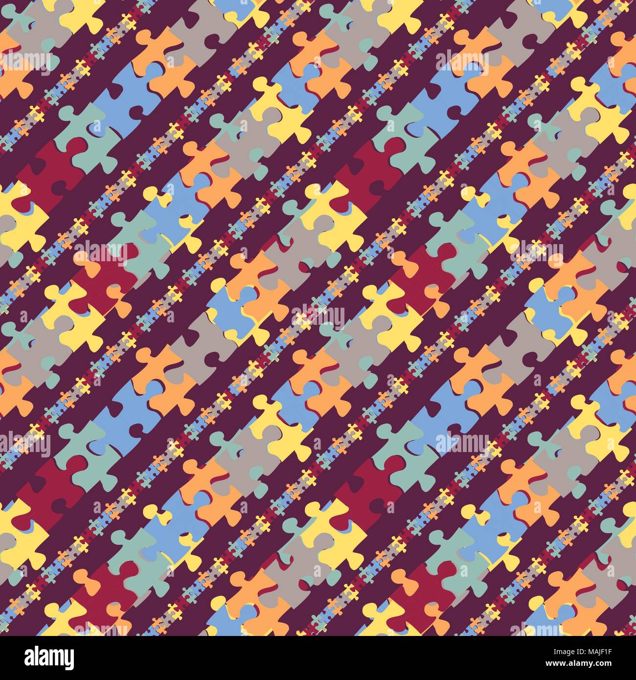 Seamless repeating pattern consisting of puzzles Stock Vector Image ...