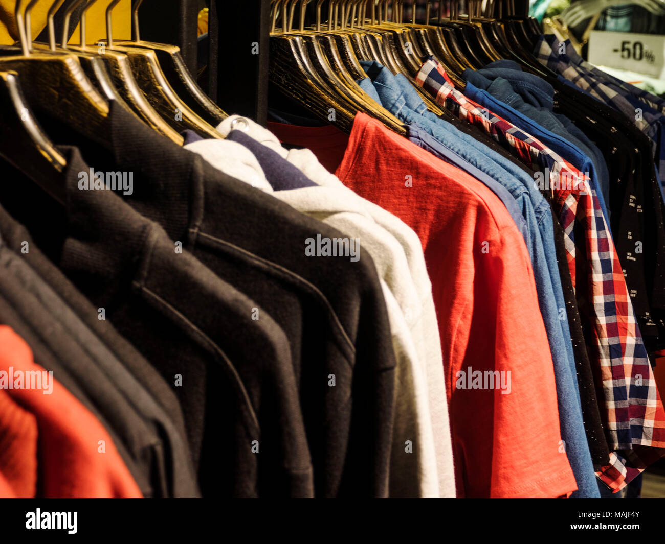 Dress shirts on hangers hi-res stock photography and images - Alamy