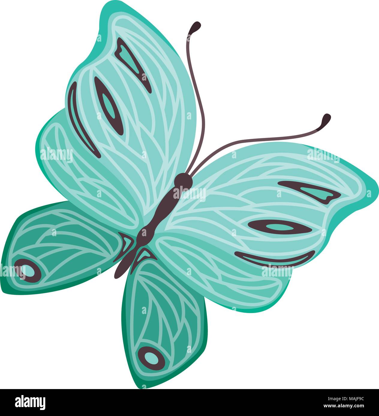 beautiful butterfly flying icon vector illustration design Stock Vector ...