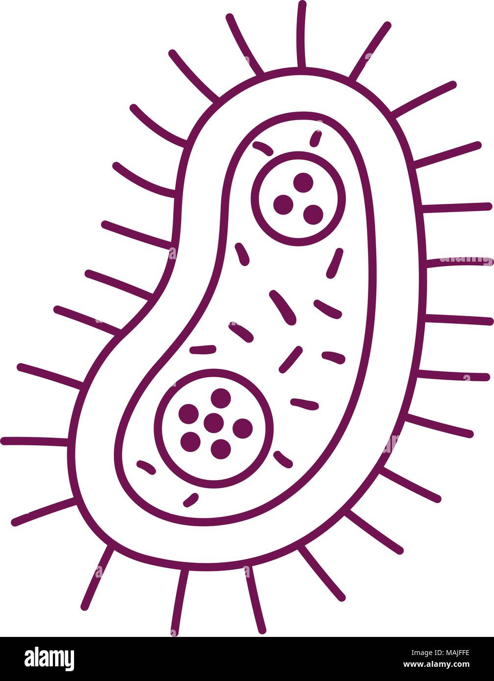 unicellular bacteria laboratory icon vector illustration design Stock ...